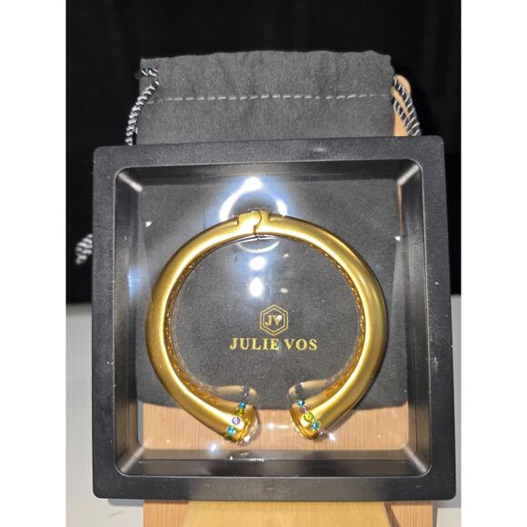 Julie Vos | Jewelry | Julie Vos Rainbow Demi Cuff 24k Gold Plated Hinge ...